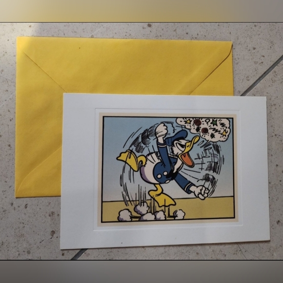 Accents | Disney Donald Loses His Temper Greeting Card Blank Inside ...